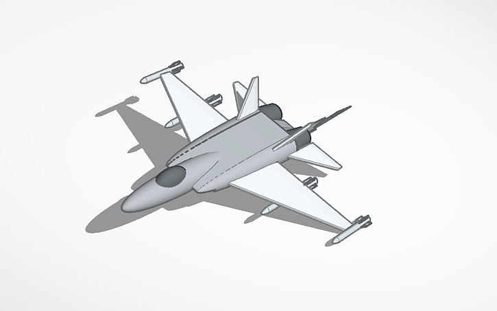 3D design fighter jet - Tinkercad