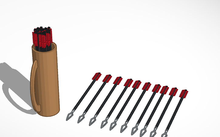 3D design Bow & Arrow - Tinkercad