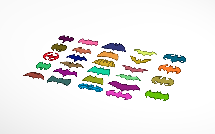 3D design Halloween Bats - Tinkercad