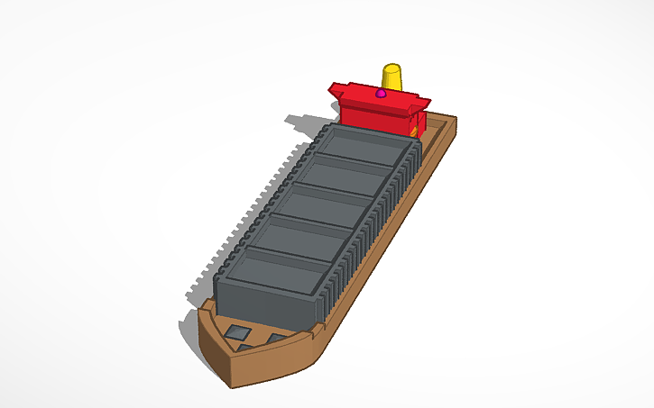 3D design Container Ship - Tinkercad