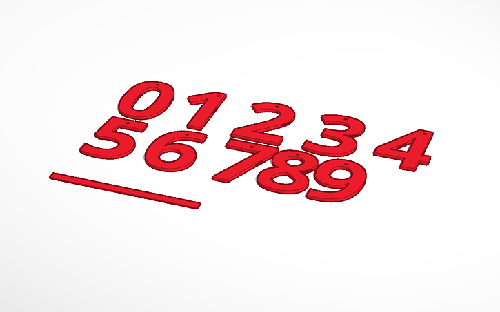 3D design Boiler Numbers - Tinkercad