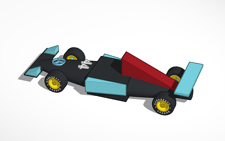 3D design Mercedes F1 race car - Tinkercad