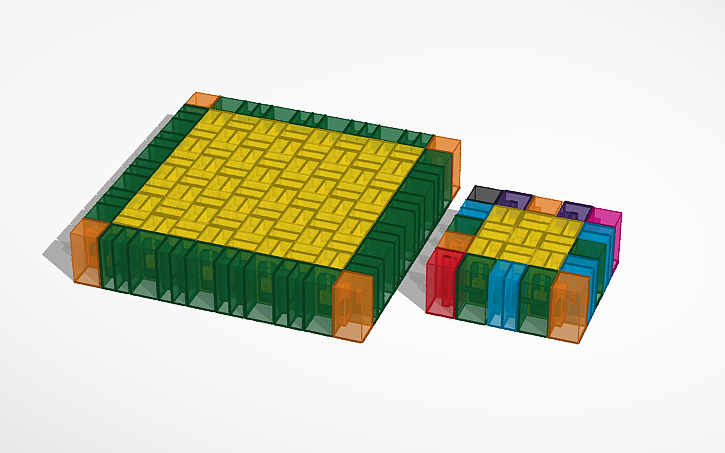 3D design Fidget grid - Tinkercad