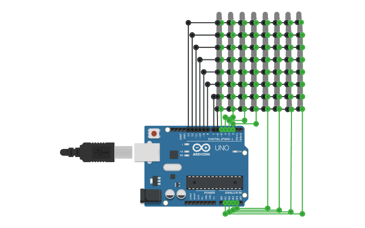Circuit design [Lab] 25_8x8 LED Matrix - Tinkercad