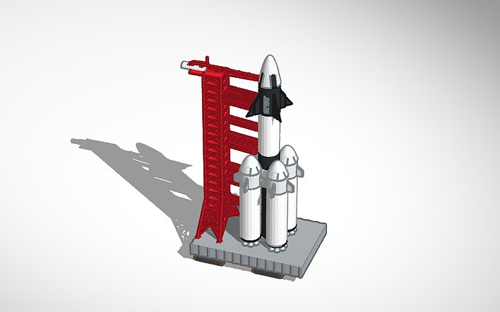 3D design Atlas heavy rocket - Tinkercad