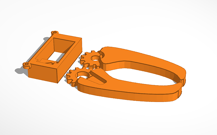 3D design servo claw - Tinkercad