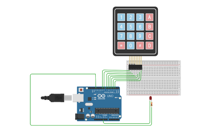 Circuit design 3_P1_4*4 KEYPAD INTERFACE - Tinkercad