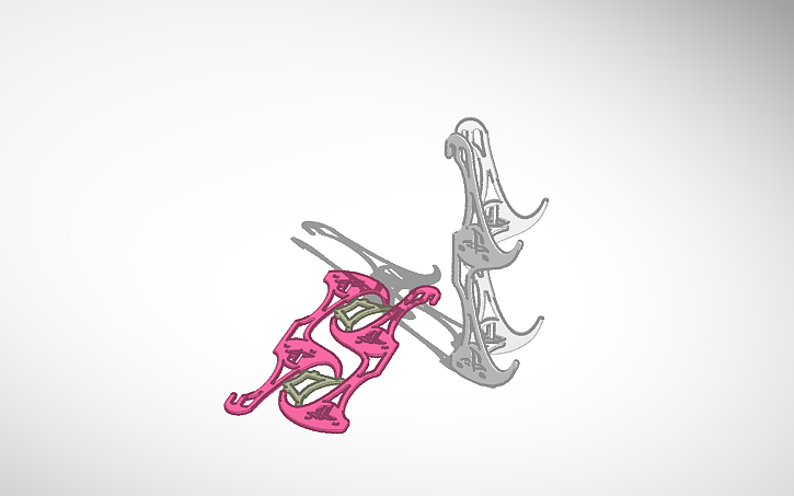 3D design Double PS5 Controller Hanger - Tinkercad