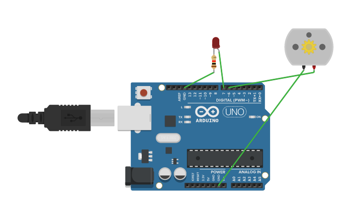 Circuit design led blinking - Tinkercad