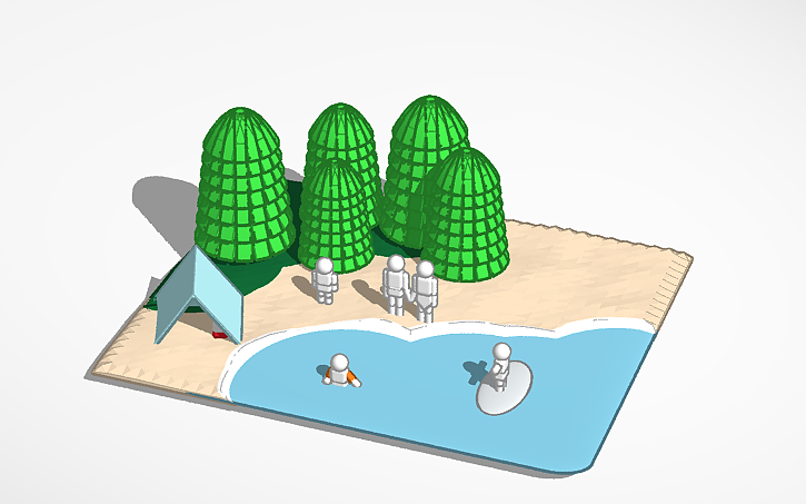 3D design Beach Camp! - Tinkercad