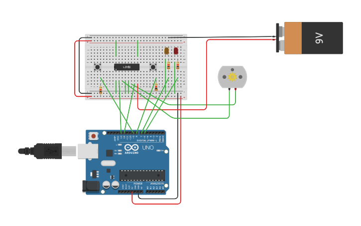 Circuit design Tp 23 Arduino ejercicio 1 - Tinkercad