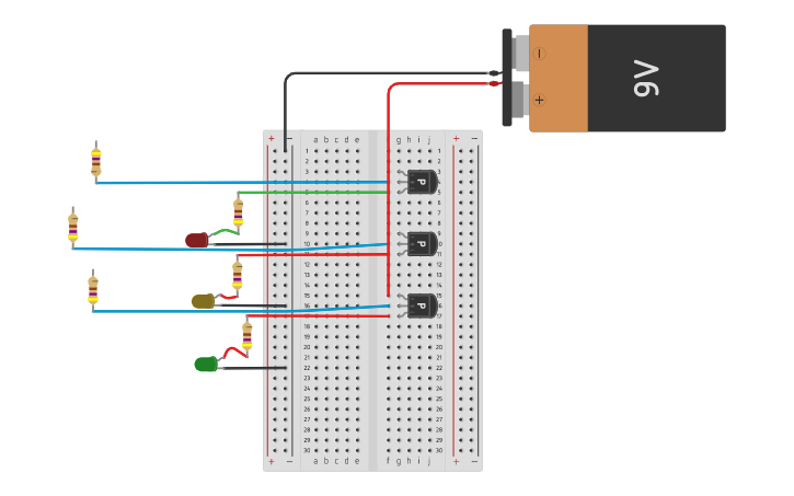 Circuit design WATER LEVEL INDICATOR - Tinkercad