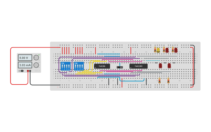 Circuit Design 4 Bit Adder Subtractor Tinkercad