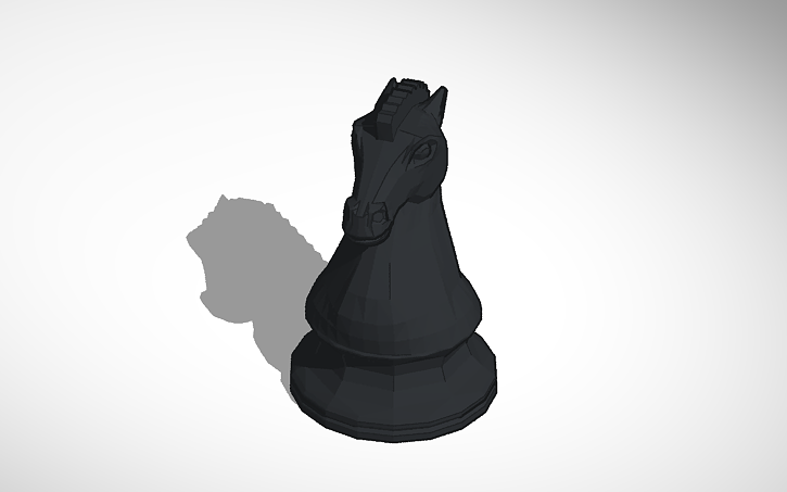 3D design Chess Knight - Tinkercad