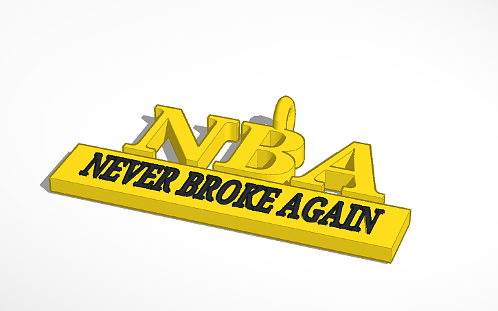 3D design Copy of nba youngboy chain - Tinkercad