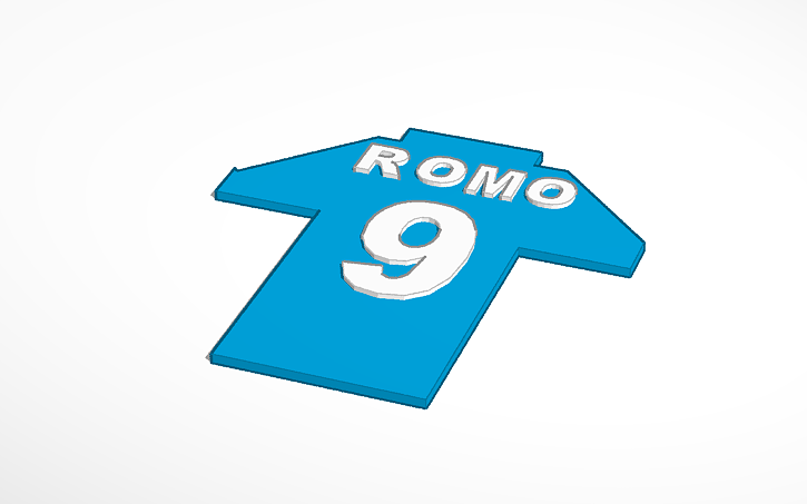 3D design Tony Romo's Jersy - Tinkercad