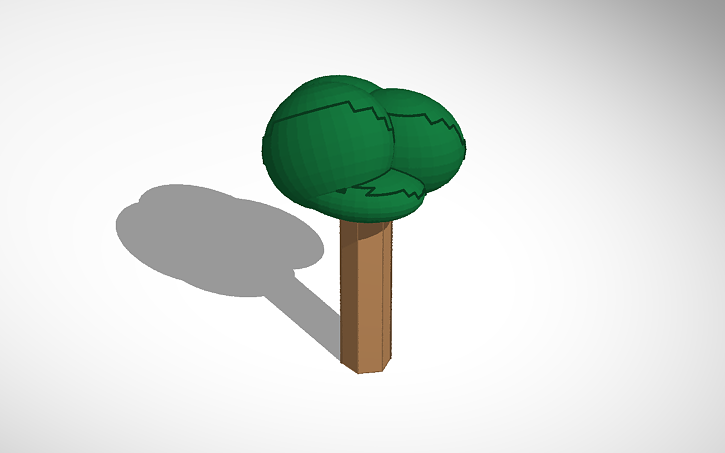 3D design Green tree - Tinkercad