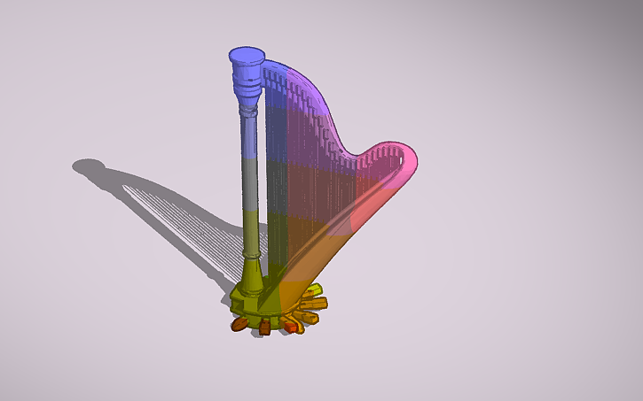 3D design The Magical Harp - Tinkercad