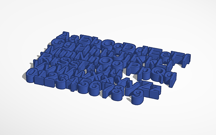 3D design PNC Bank Font (Warning: Fake font) - Tinkercad