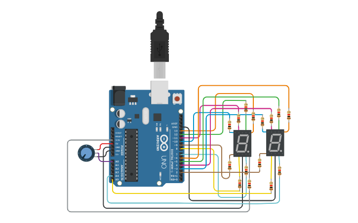 Circuit design Lab07-01 - Tinkercad