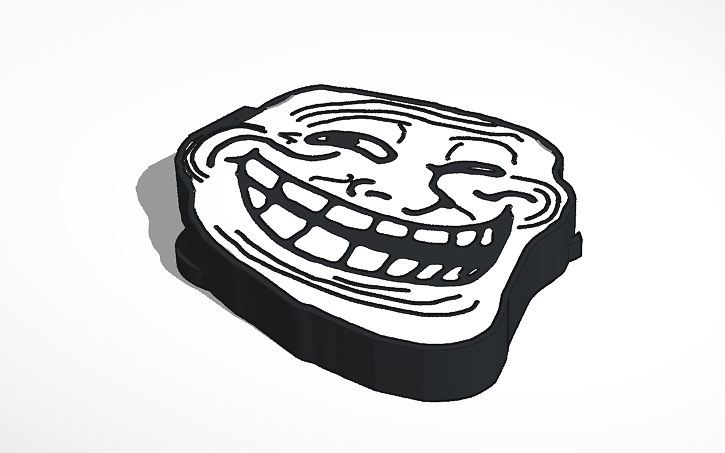 3D design Troll face - Tinkercad