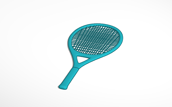 3D design tennis racket - Tinkercad