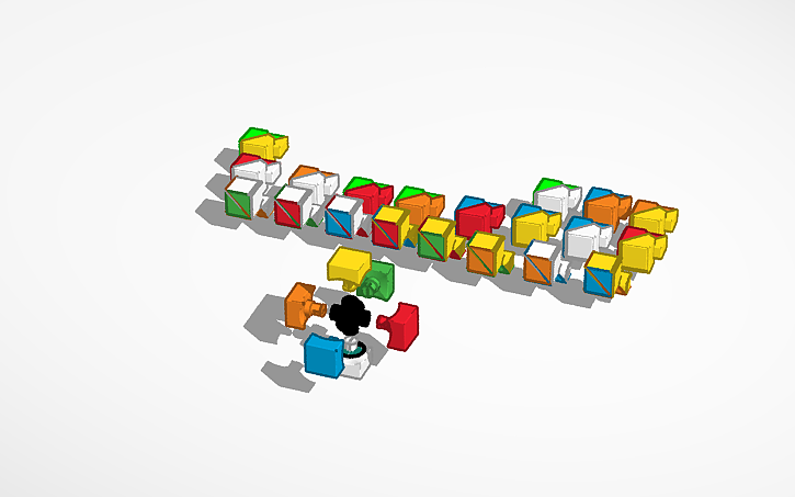 3D design 3D Rubiks Cube Design For Robotics - Tinkercad