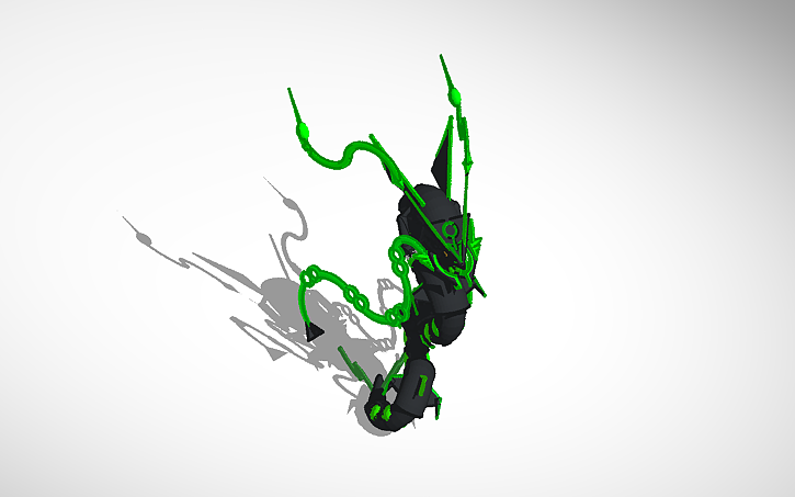 3D design omega shiny raquaza - Tinkercad