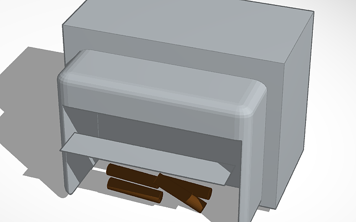 3D design fire place - Tinkercad
