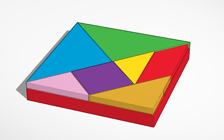 3D design Tangram - Tinkercad