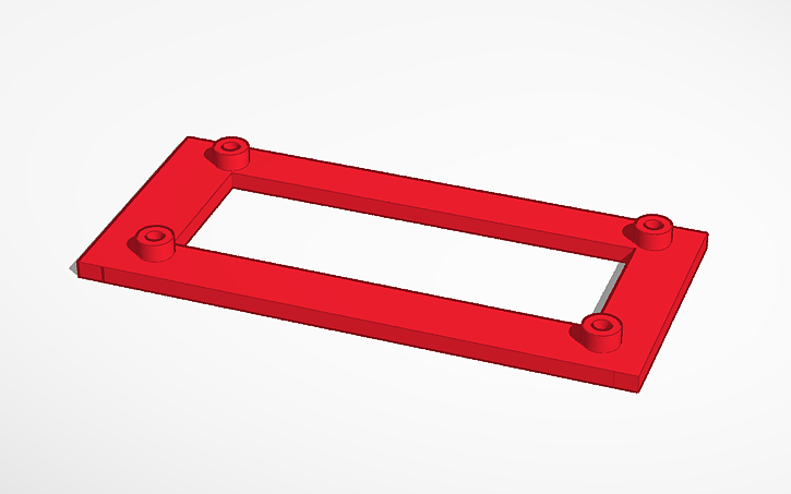 3D design Template for 1602 LCD - Tinkercad