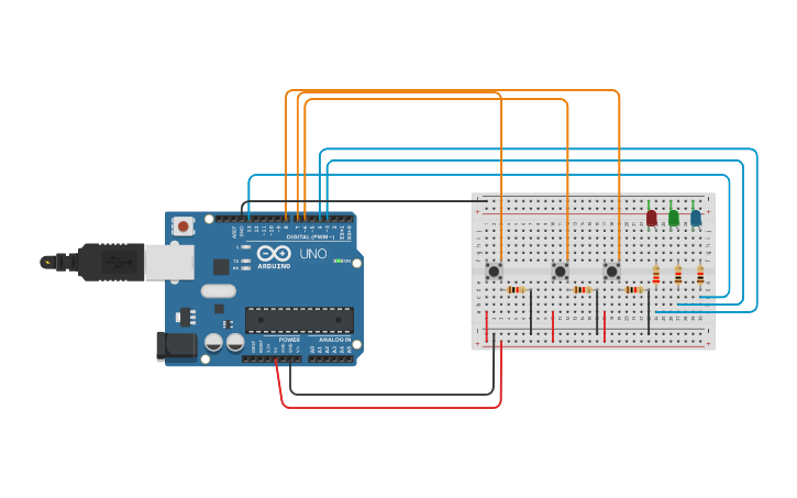 Circuit design PC2 EJERCICIO 3 - Tinkercad