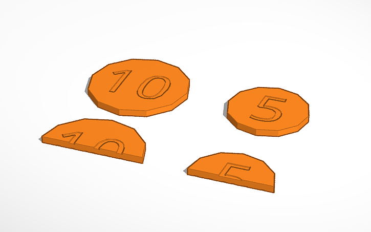 3D design coins - Tinkercad