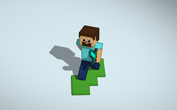 3D design Minecraft -Steve - Tinkercad