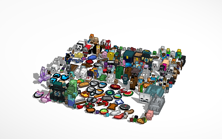 3D design personajes minecraft - Tinkercad