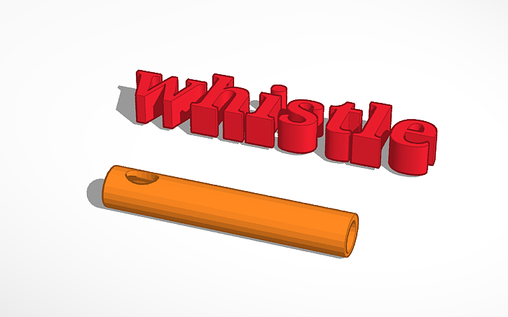 3D design Whistle - Tinkercad