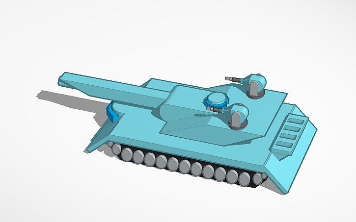 3D design RailGun tank - Tinkercad