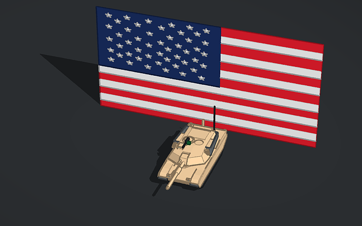 3D design M1 Abrams MBT - Tinkercad