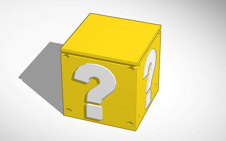 3D design Super-Mario Lucky Block - Tinkercad