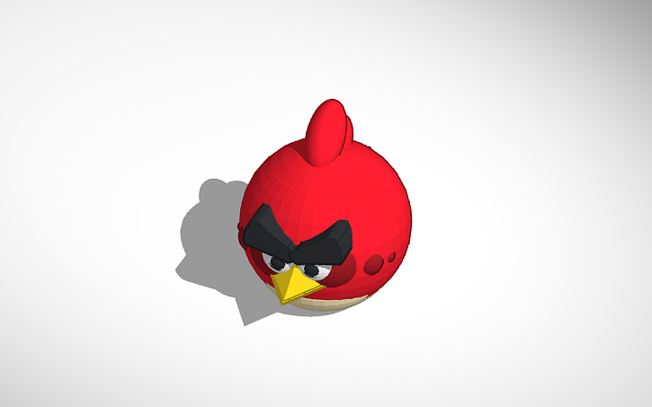 3D design red from angry birds - Tinkercad