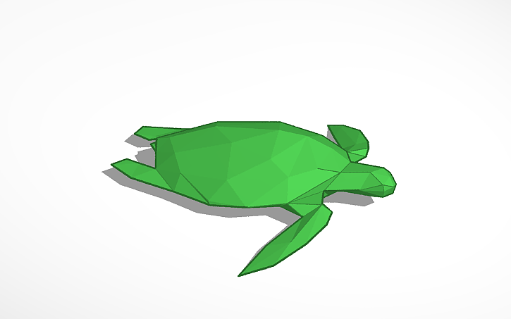 3D design Low Poly Sea Turtle - Tinkercad
