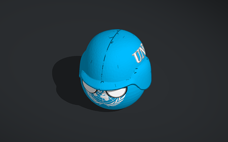 3D design United Nations Ball - Tinkercad