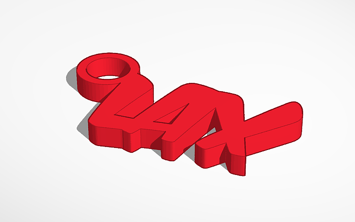 3D design LAX Keychain - Tinkercad