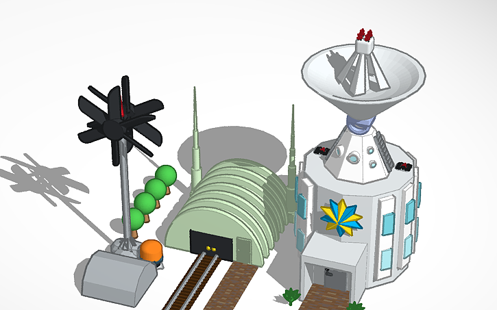 3D design Ground base - Tinkercad
