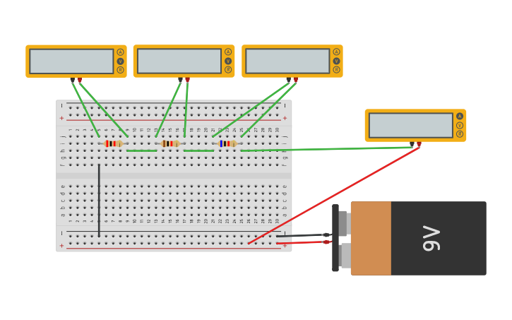 Circuit design Series circuit MJ - Tinkercad