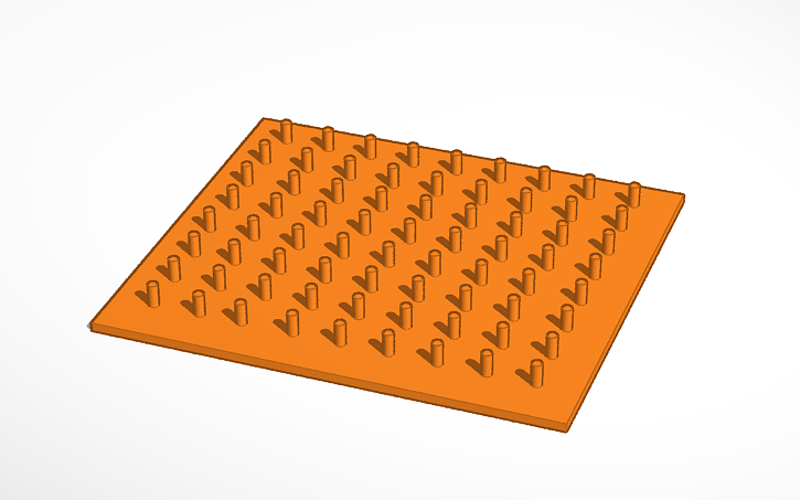 3D design pegboard - Tinkercad