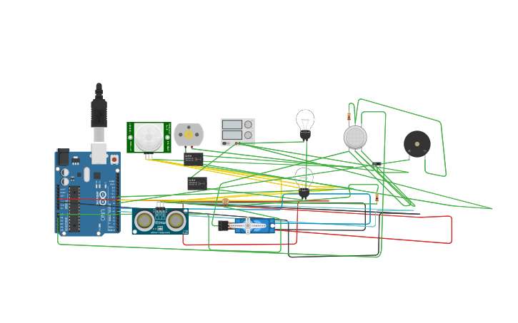 Circuit design smart home - Tinkercad