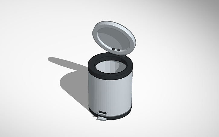 3D design bote de basura - Tinkercad