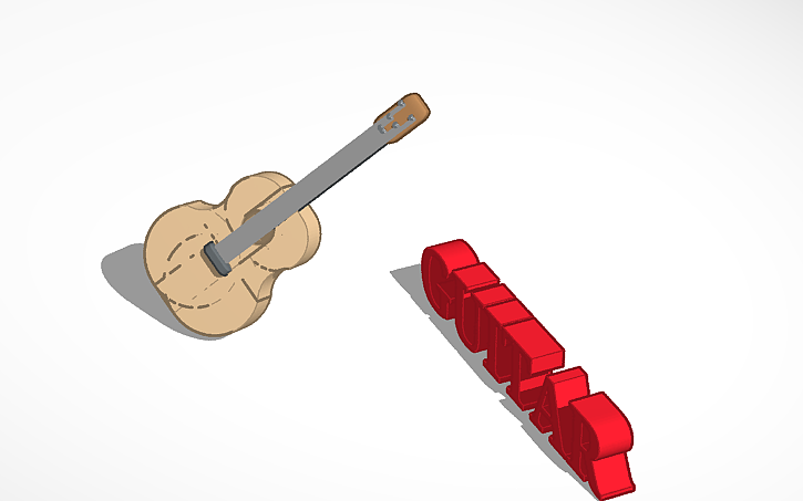 3D design Guitar - Tinkercad