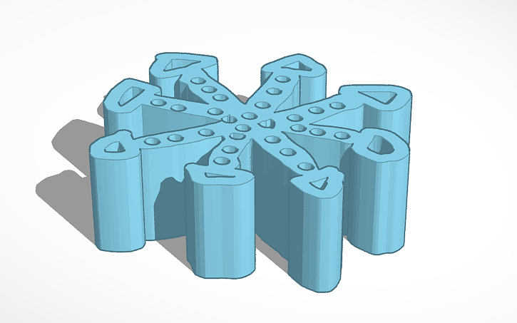 3D design snowflake - Tinkercad